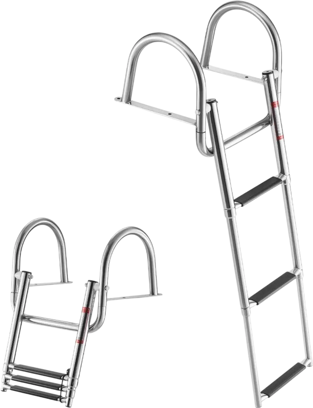 Vevor Boat Ladder 3-Step Telescoping Folding Swim Deck Ladder New ...