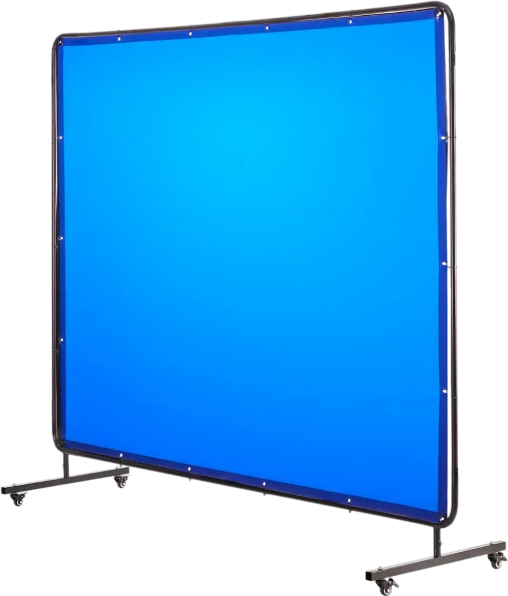 Vevor Welding Screen 6' x 8' Flame-Resistant Safety Curtain with Frame ...