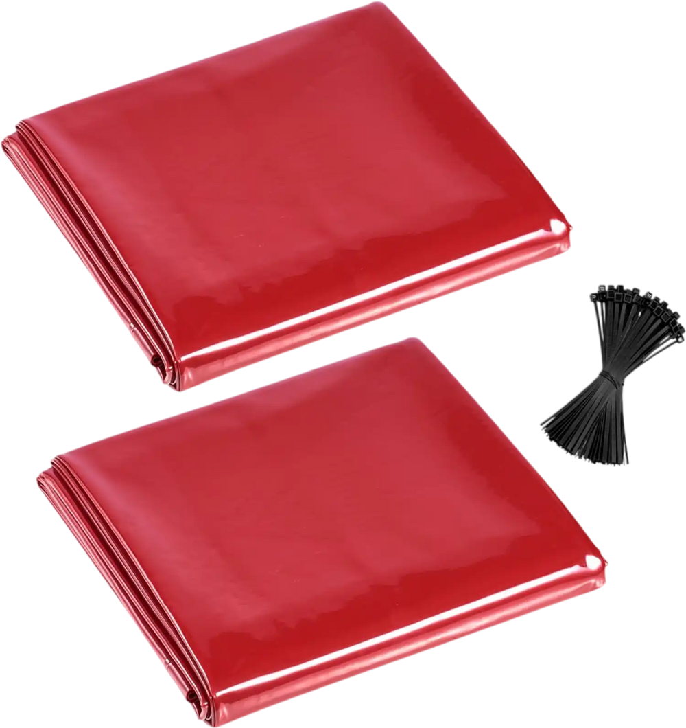 Vevor Welding Curtain 2-Piece 6' x 8' Flame-Resistant Vinyl Safety Scr ...