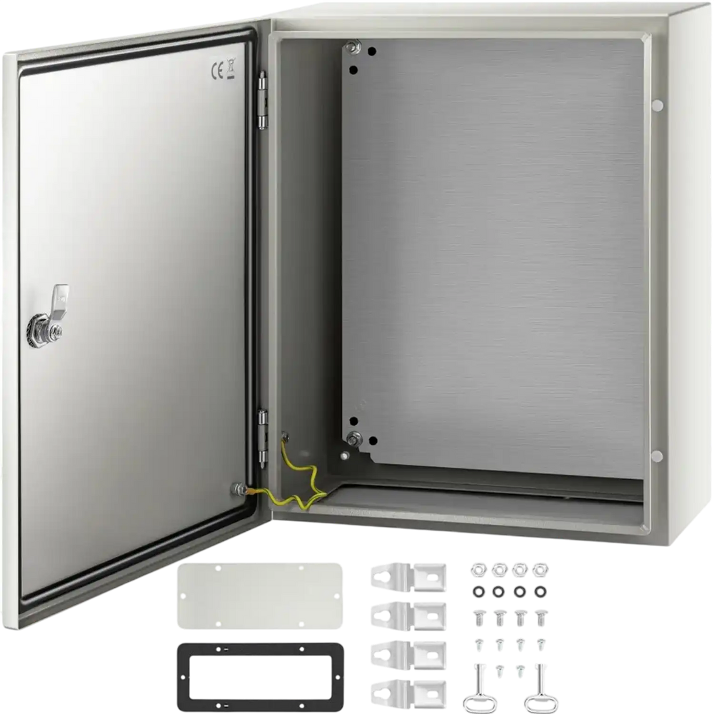 Vevor Electrical Enclosure 20" x 16" x 8" NEMA 4X Metal Wall Mount Jun ...