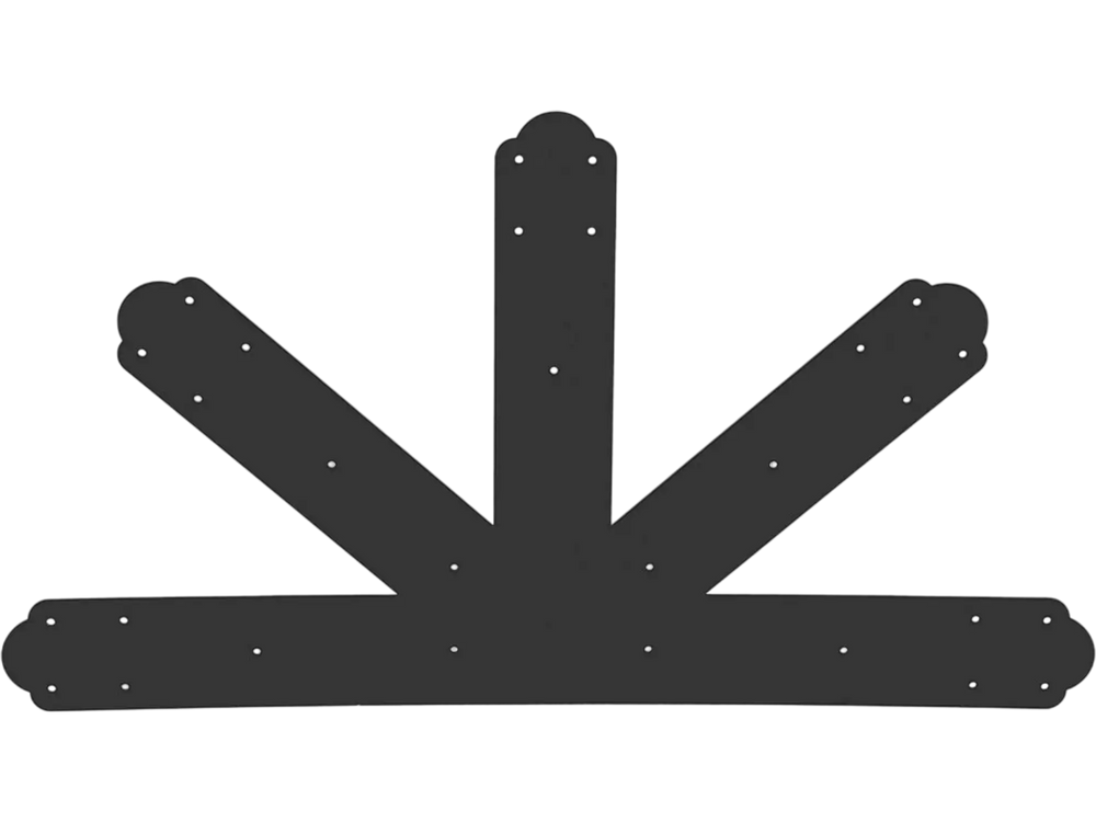 Vevor Gable Plate 12:12 Black Powder-Coated Truss Connector Bracket Ne ...