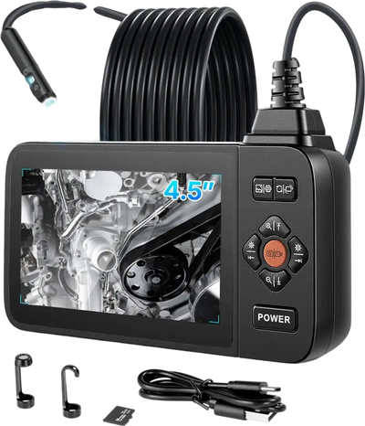 Vevor Borescope Triple Lens Endoscope Camera with 4.5" HD IPS Screen 1 ...