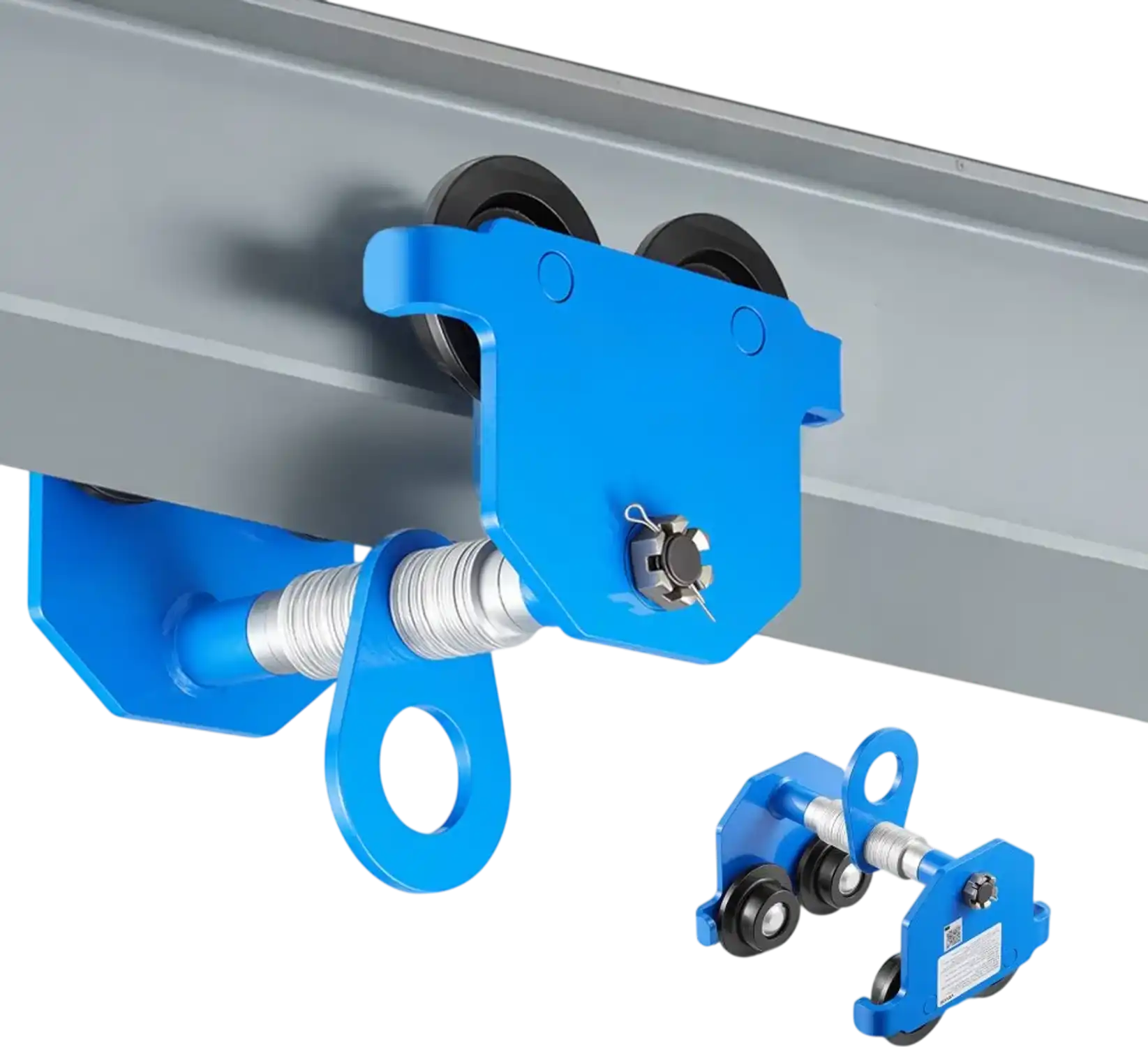 Vevor Manual Trolley 2200 lbs 1 Ton Push Beam Trolley for Straight and ...