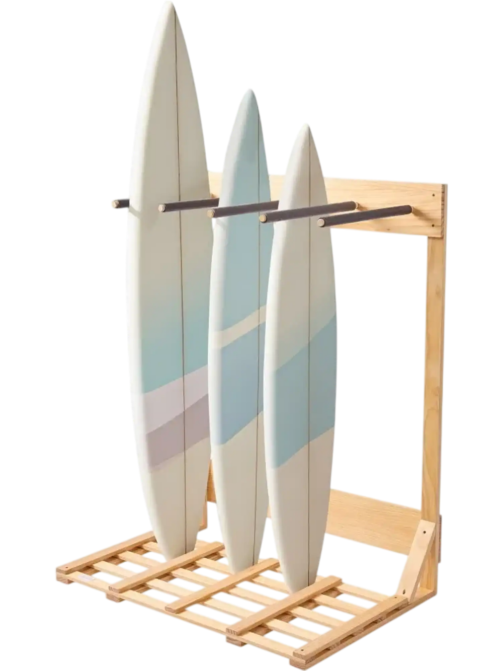 Vevor Surfboard Rack 4-Tier Vertical Wooden Storage Display Stand New ...