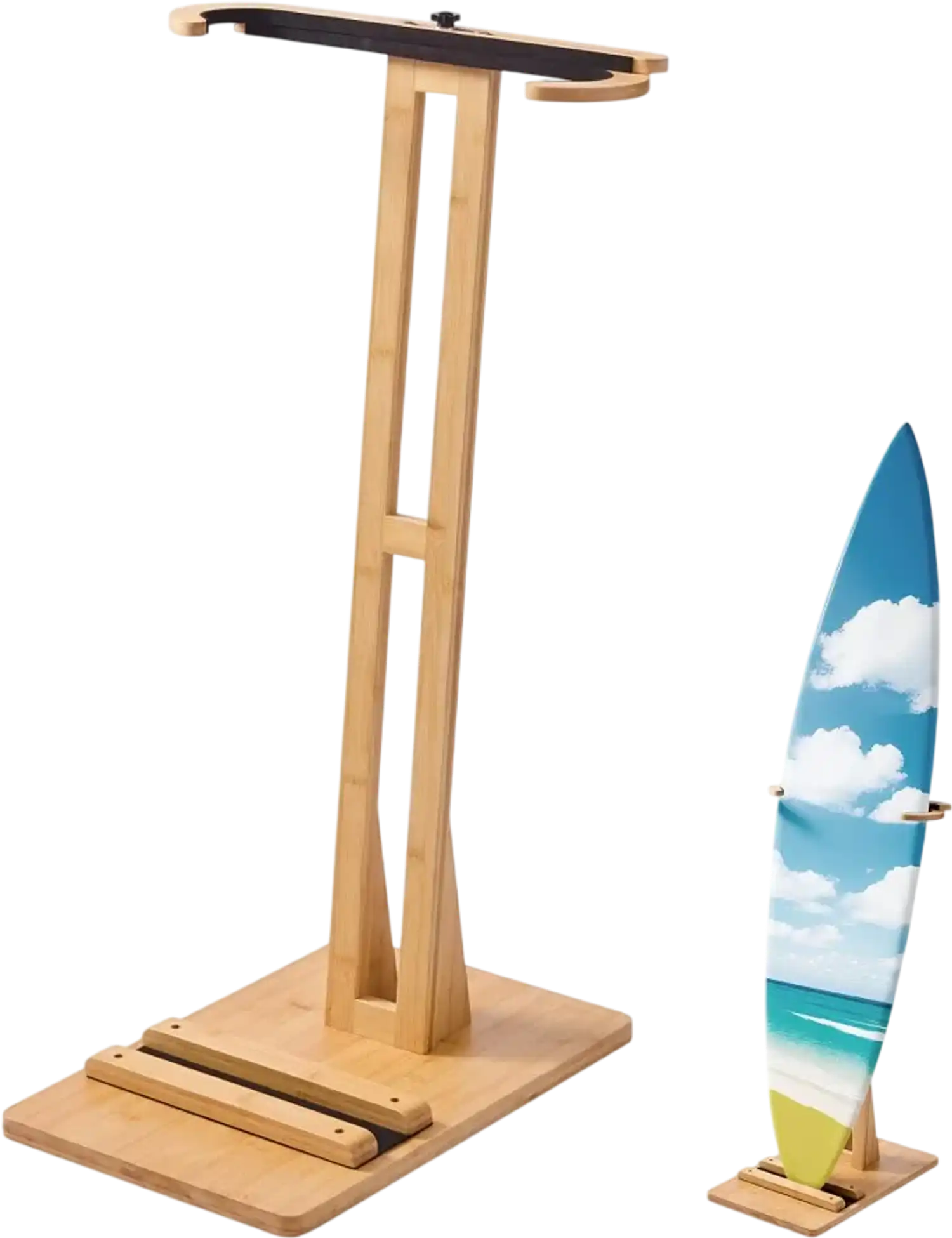 Vevor Surfboard Stand Vertical Wooden Storage Display Rack New ...