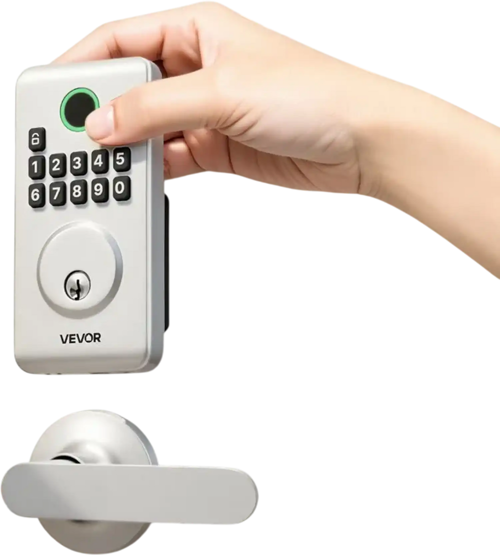 Vevor Door Lock Keyless Entry Handle Set Electronic Keypad Deadbolt Si ...