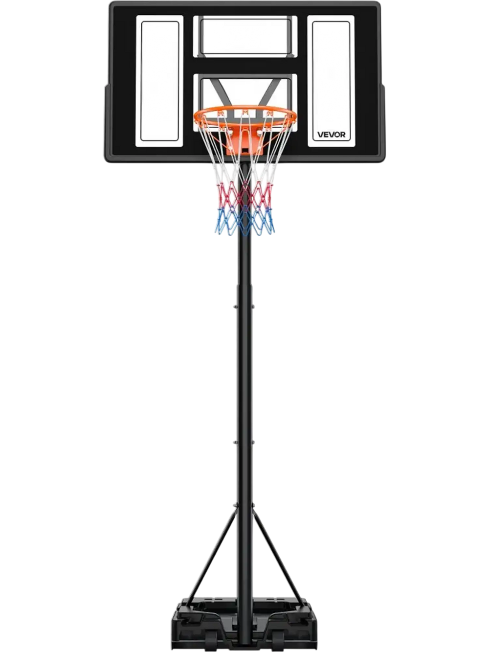 Vevor Basketball Hoop Portable Adjustable 4.4' to 10' Stand New ...