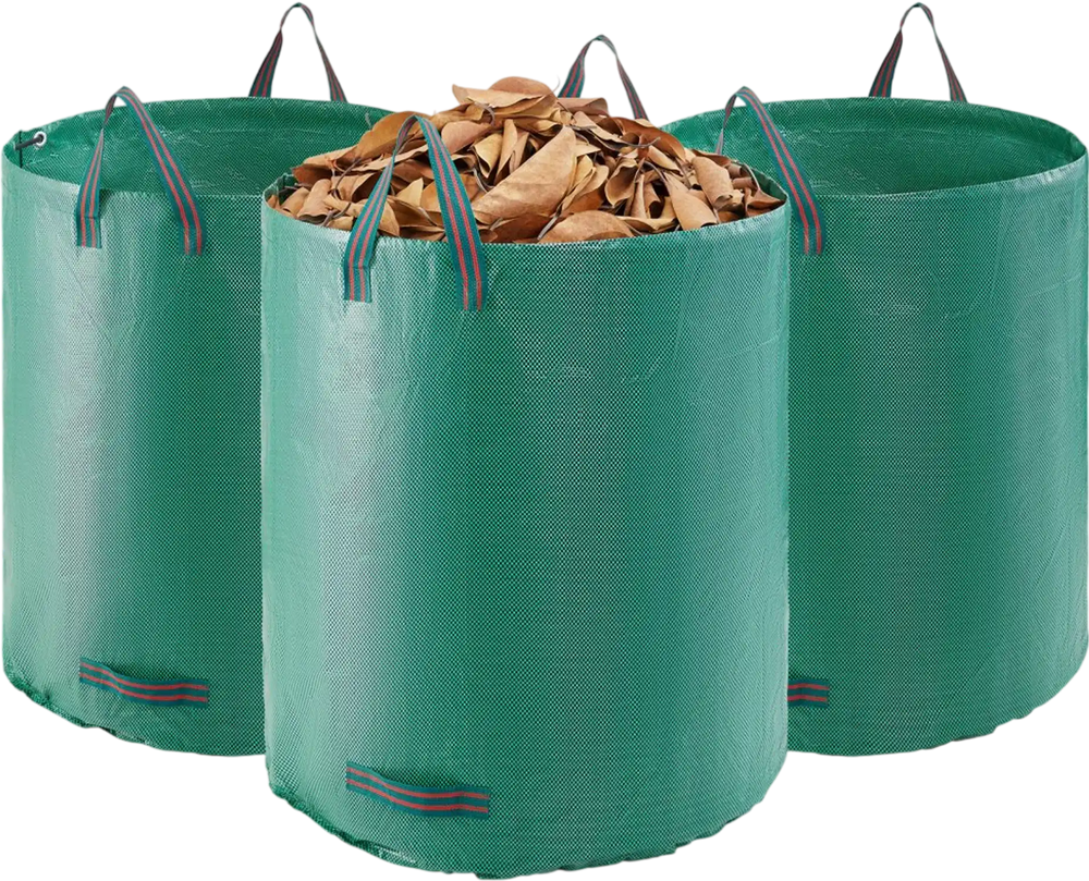 Vevor Yard Waste Bags 3-Pack 72 Gallon Reusable Heavy Duty Garden Leaf ...