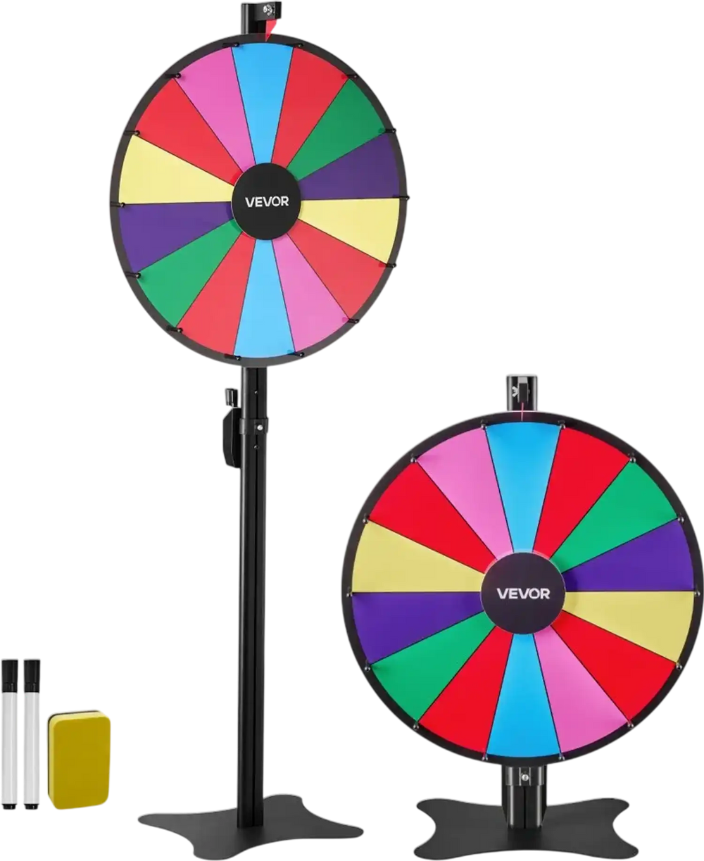 Vevor Prize Wheel 24" Spinning Wheel with Stand New – FactoryPure