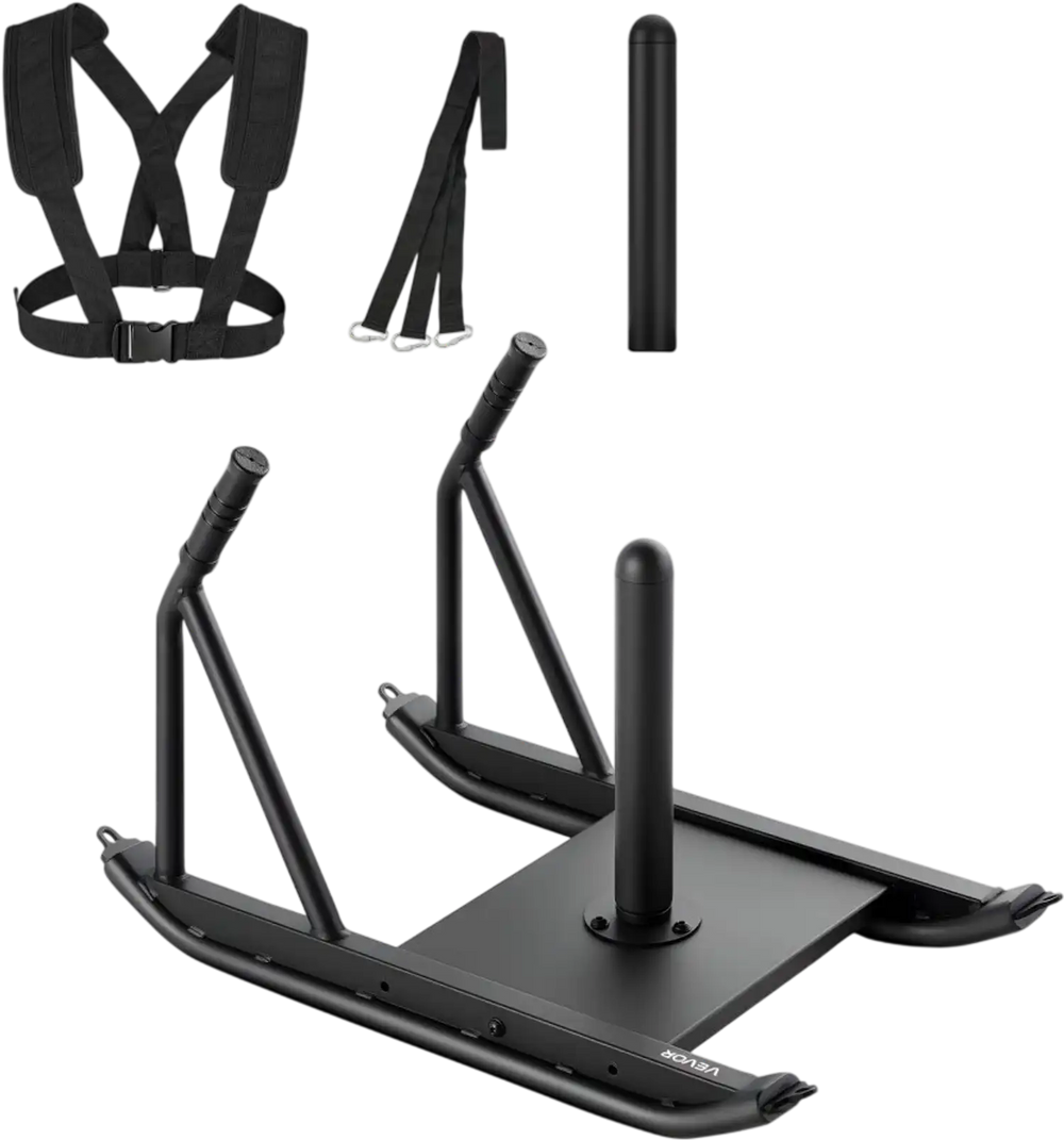 Vevor Weight Sled Steel Power Training Sled with Handle Black New ...