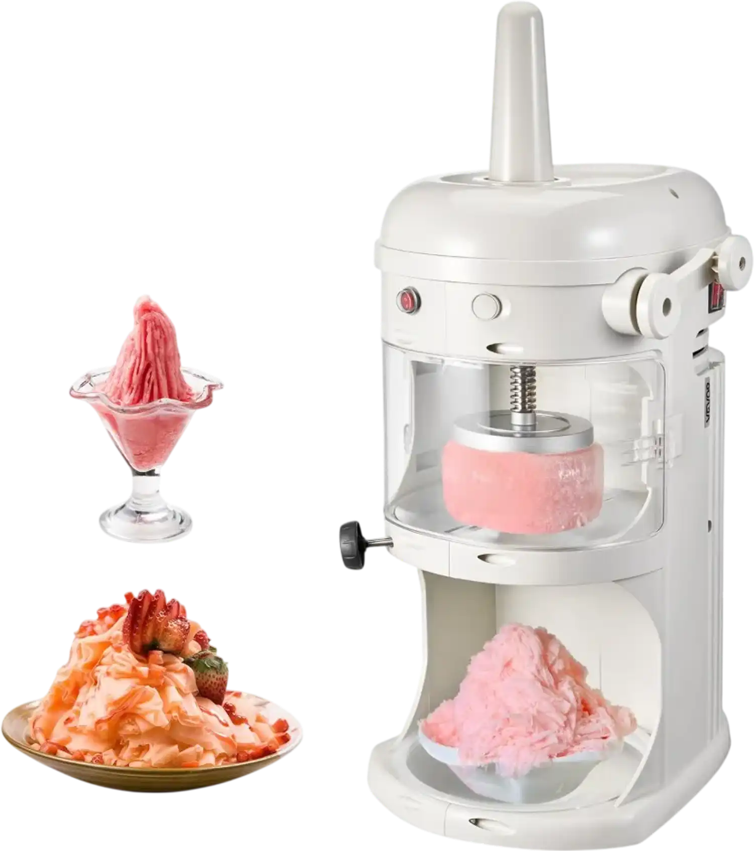 Vevor Ice Shaver Commercial Fluffy Shaved Ice Machine 220 lbs/h White ...