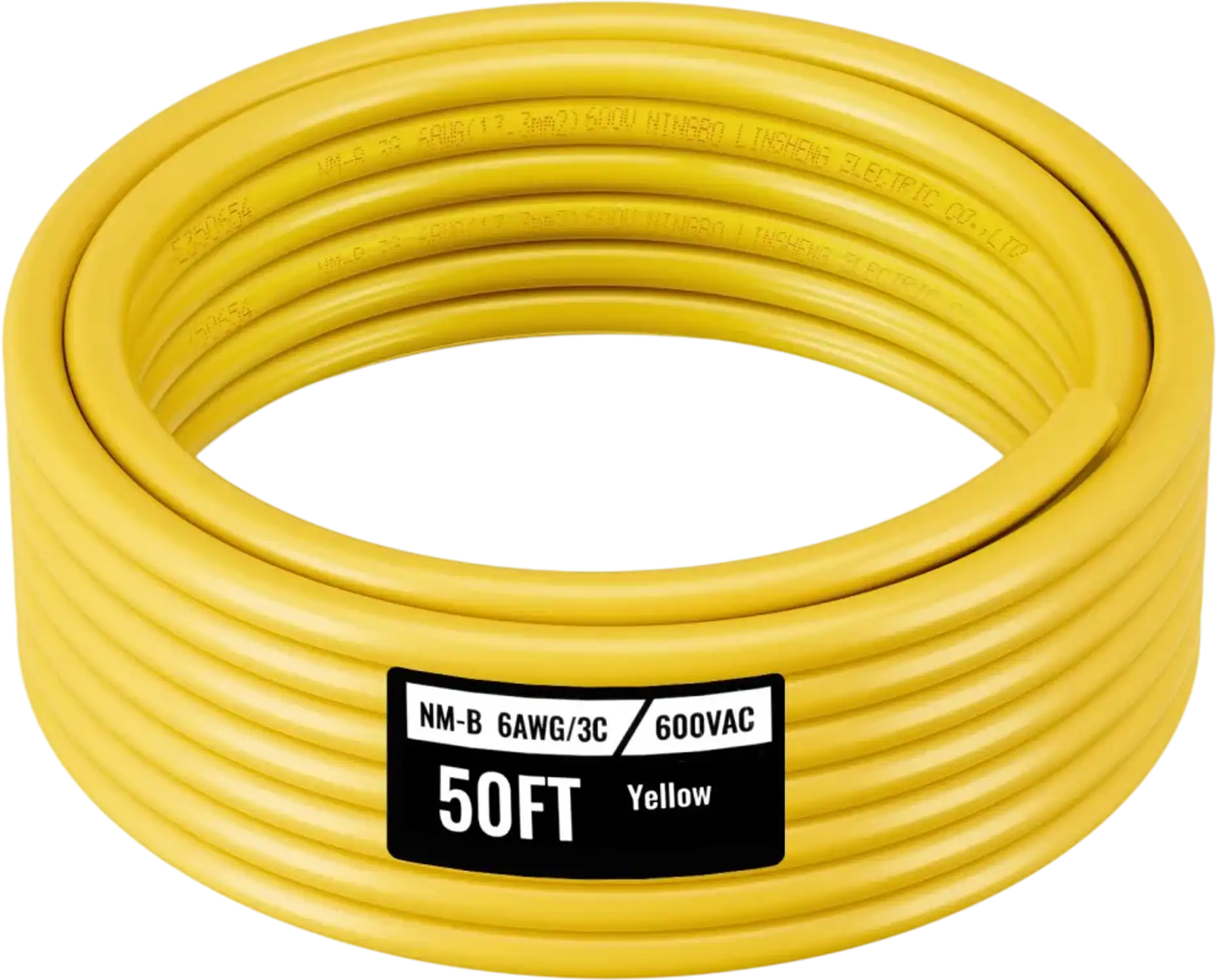 Vevor NM-B Wire 6 AWG 50' Copper Core Electrical Cable with Ground New ...