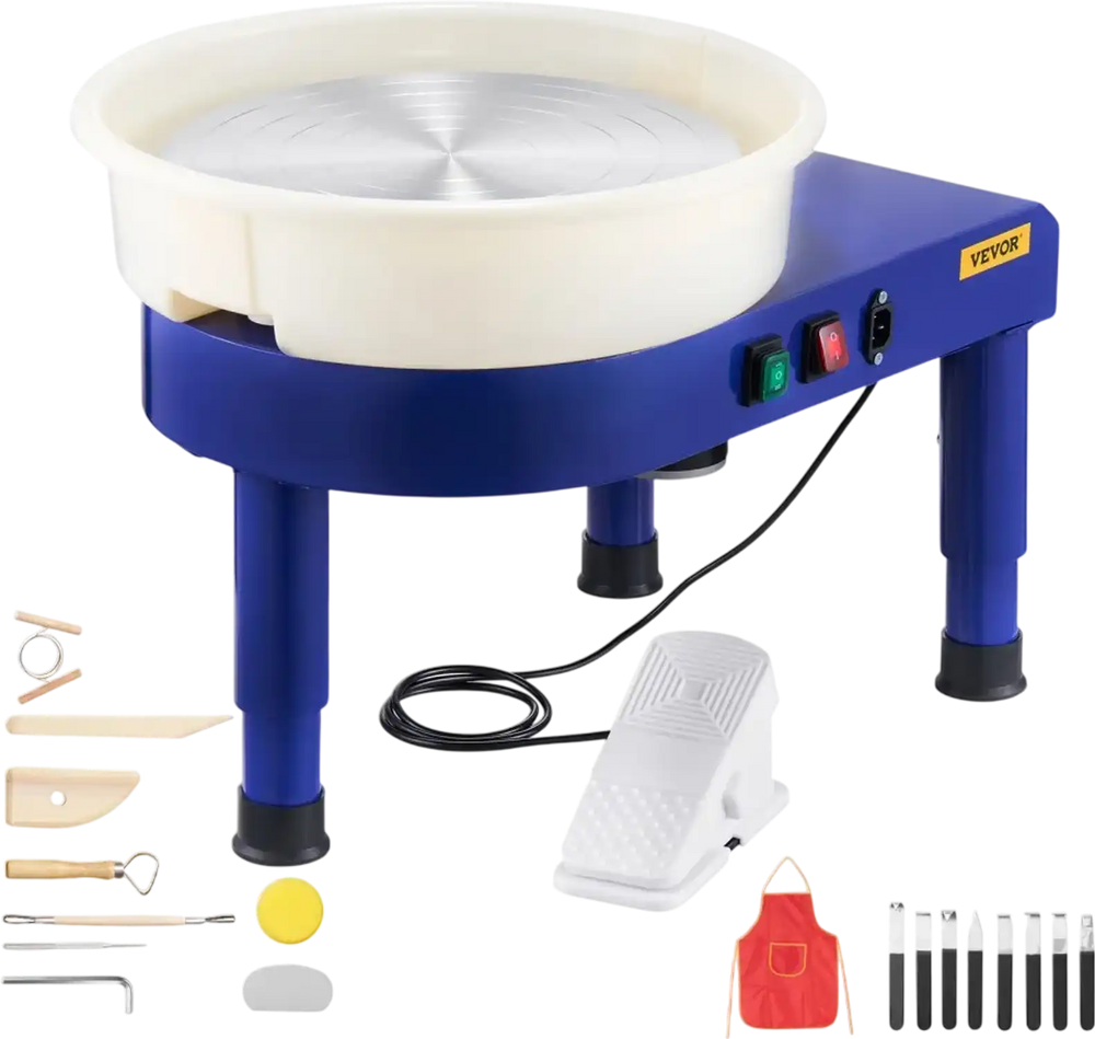 Vevor Pottery Wheel 14" Ceramic Wheel Forming Machine Blue New ...