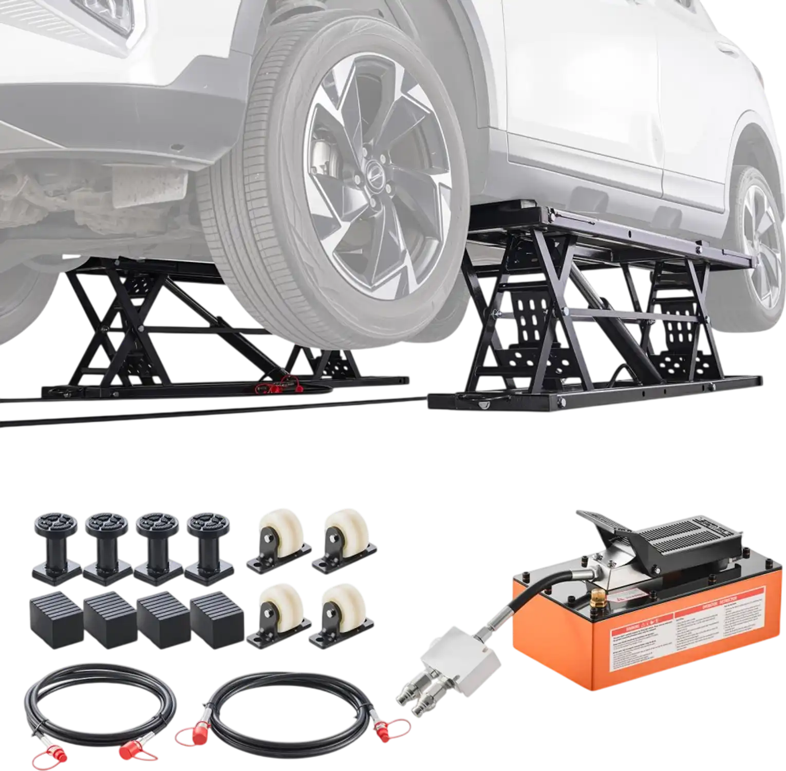 Vevor Car Lift Portable 5000 lbs Pneumatic Quick Lift with 25.6" Max H ...