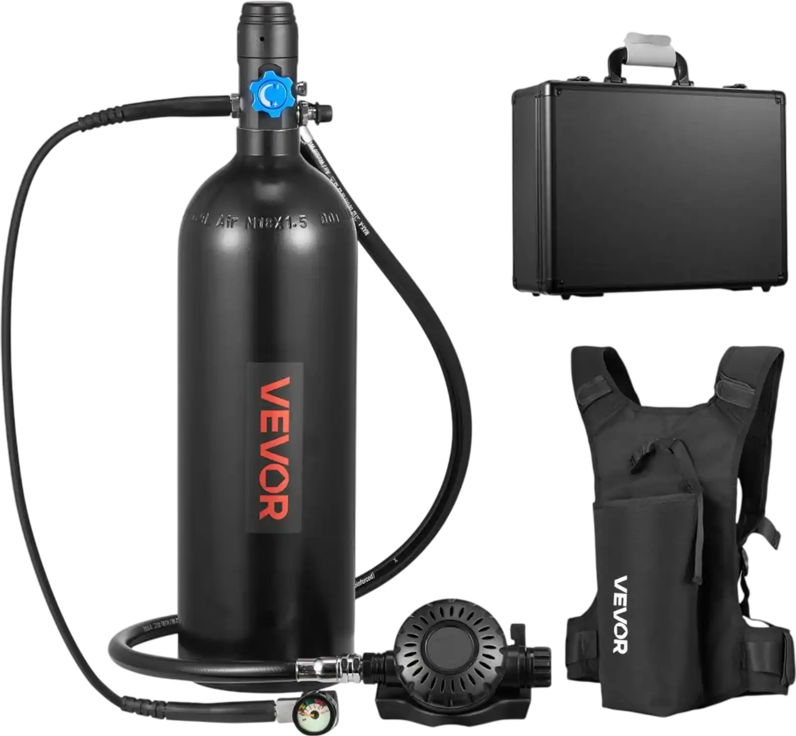 Vevor Diving Tank Mini Scuba 1.9L Portable Underwater Breathing Cylind ...