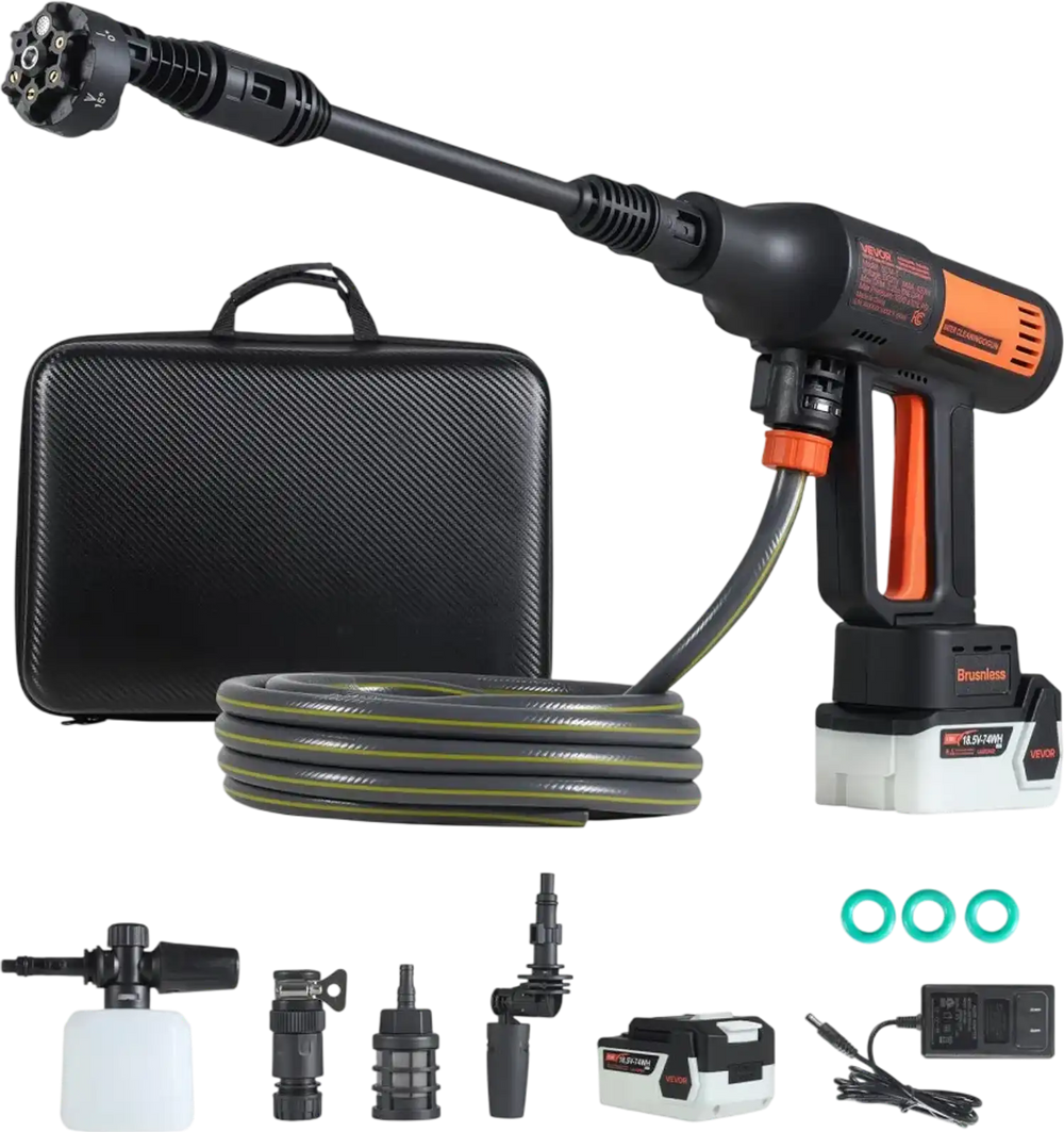 Vevor Pressure Washer Cordless 1200 PSI Portable Handheld Power Cleane ...