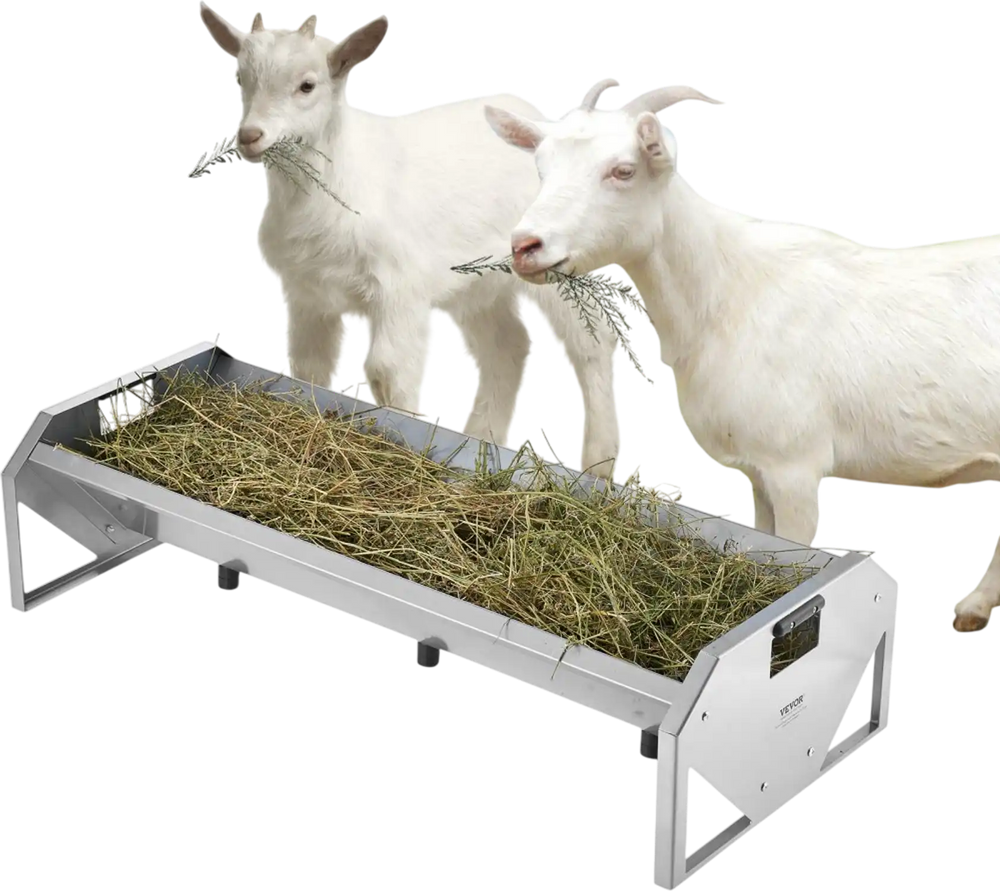 Vevor Livestock Feeding Trough 45" 22 Gallon Heavy-Duty Galvanized Ste ...