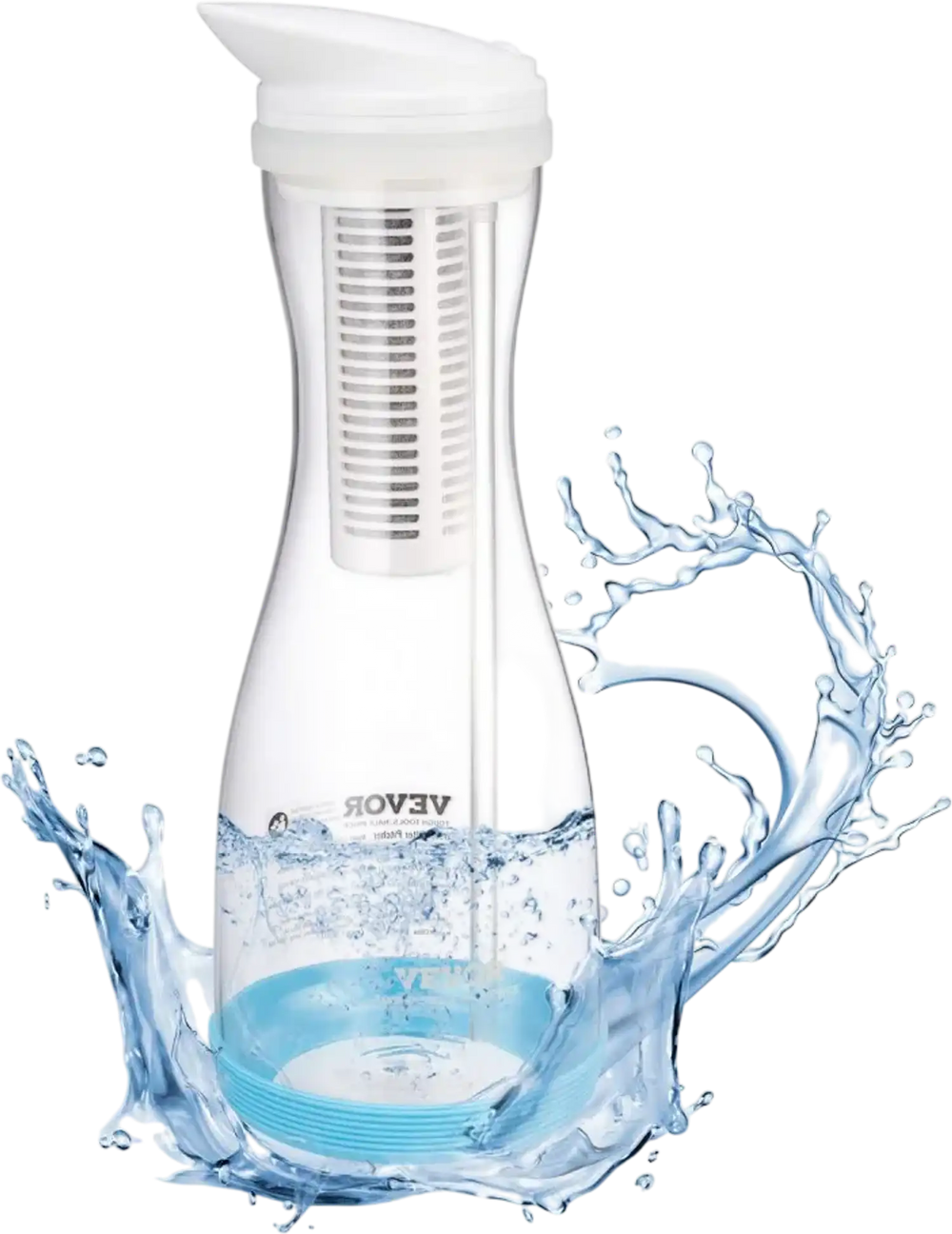 Vevor Water Filter Pitcher 6-Cup Glass Water Filtration System New ...