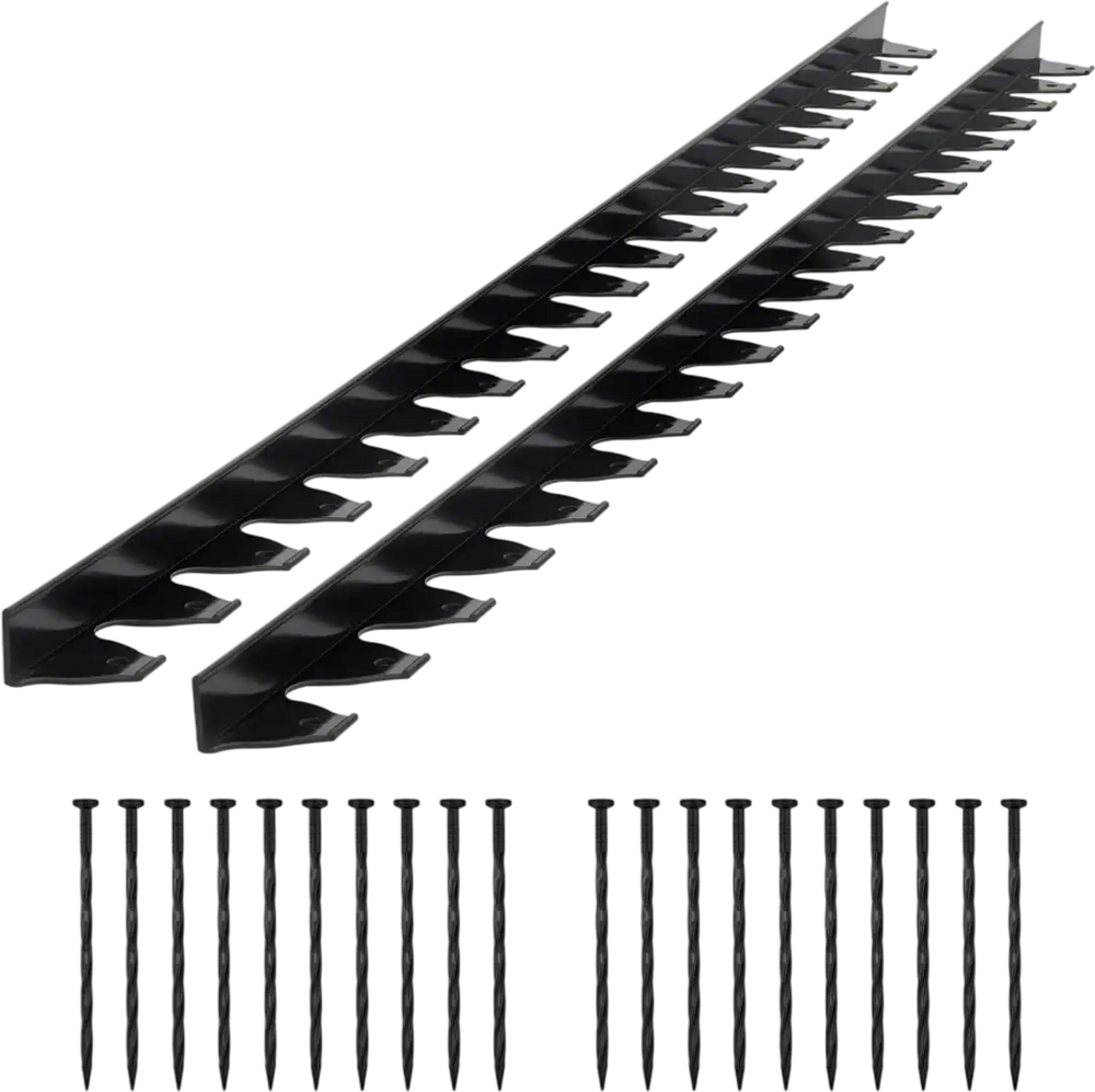 Vevor Landscape Edging Plastic Garden Border 60' x 1.6" 10-Pc No-Dig K ...