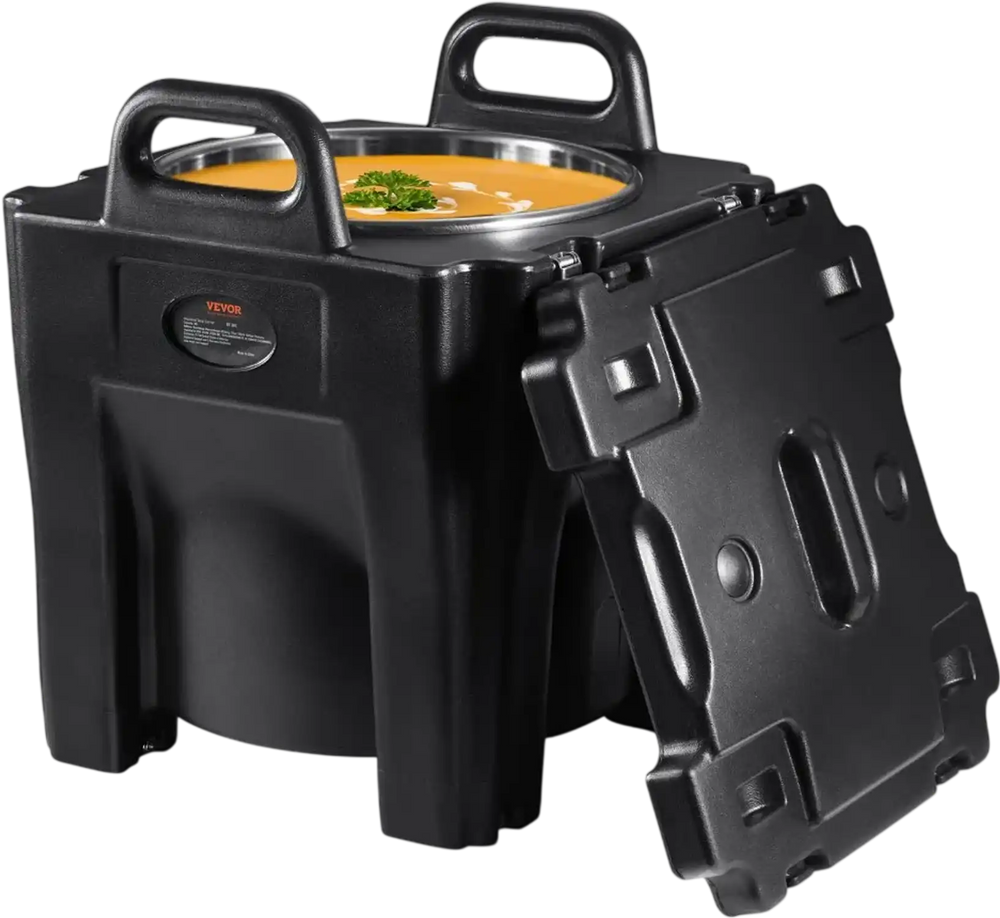 Vevor Insulated Food Carrier 32 Qt Stackable Catering Hot Box Black Ne ...
