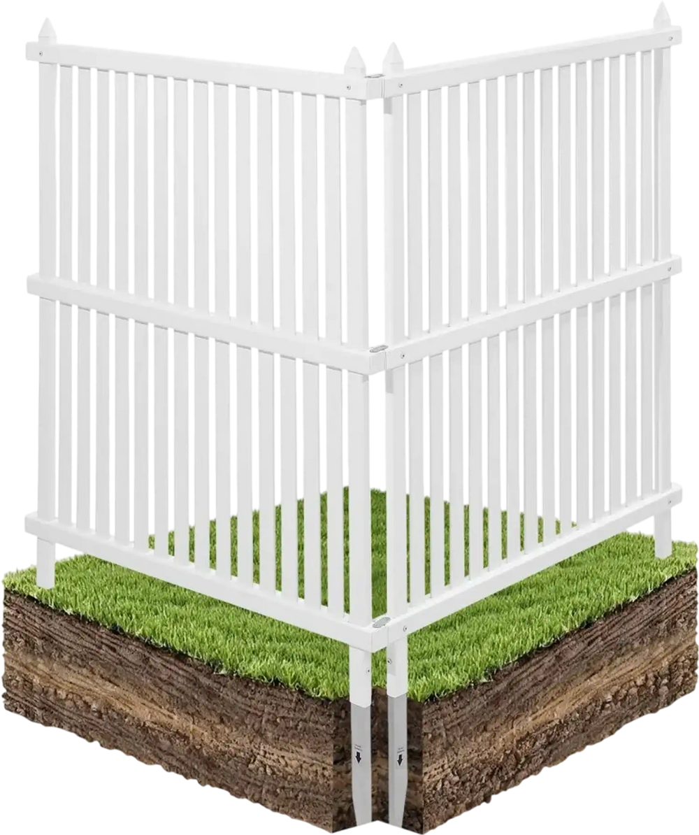 Vevor Privacy Screen Vinyl Fence Enclosure for A/C Units 36" x 45" Whi ...