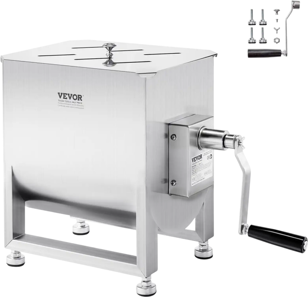 Vevor Meat Mixer 30 lb Stainless Steel Sausage Mixer with Gearbox New ...