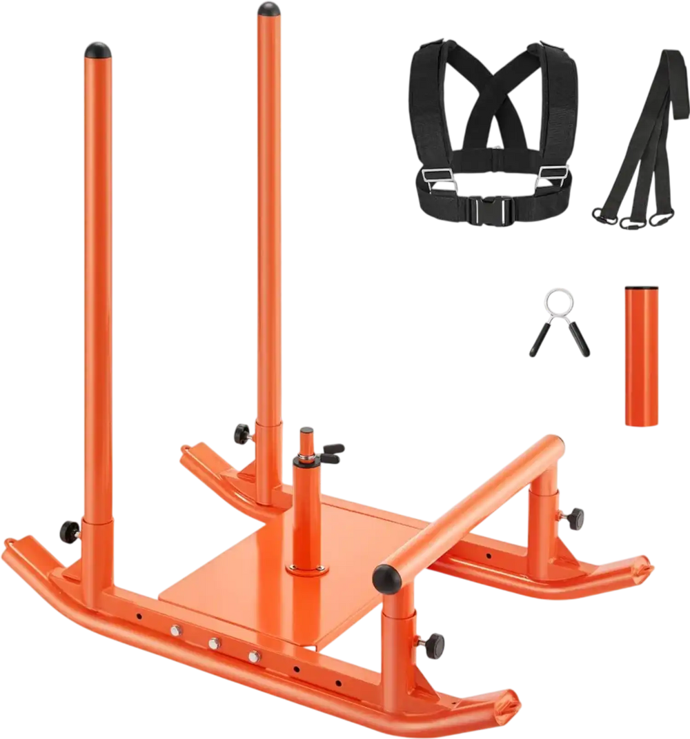 Vevor Weight Sled Steel Power Sled Fitness Strength Training Orange Ne ...