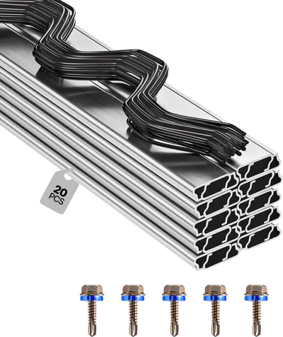 Vevor Greenhouse Spring Wire and Lock Channel Kit 20 Pack 6.6' PVC-Coa ...