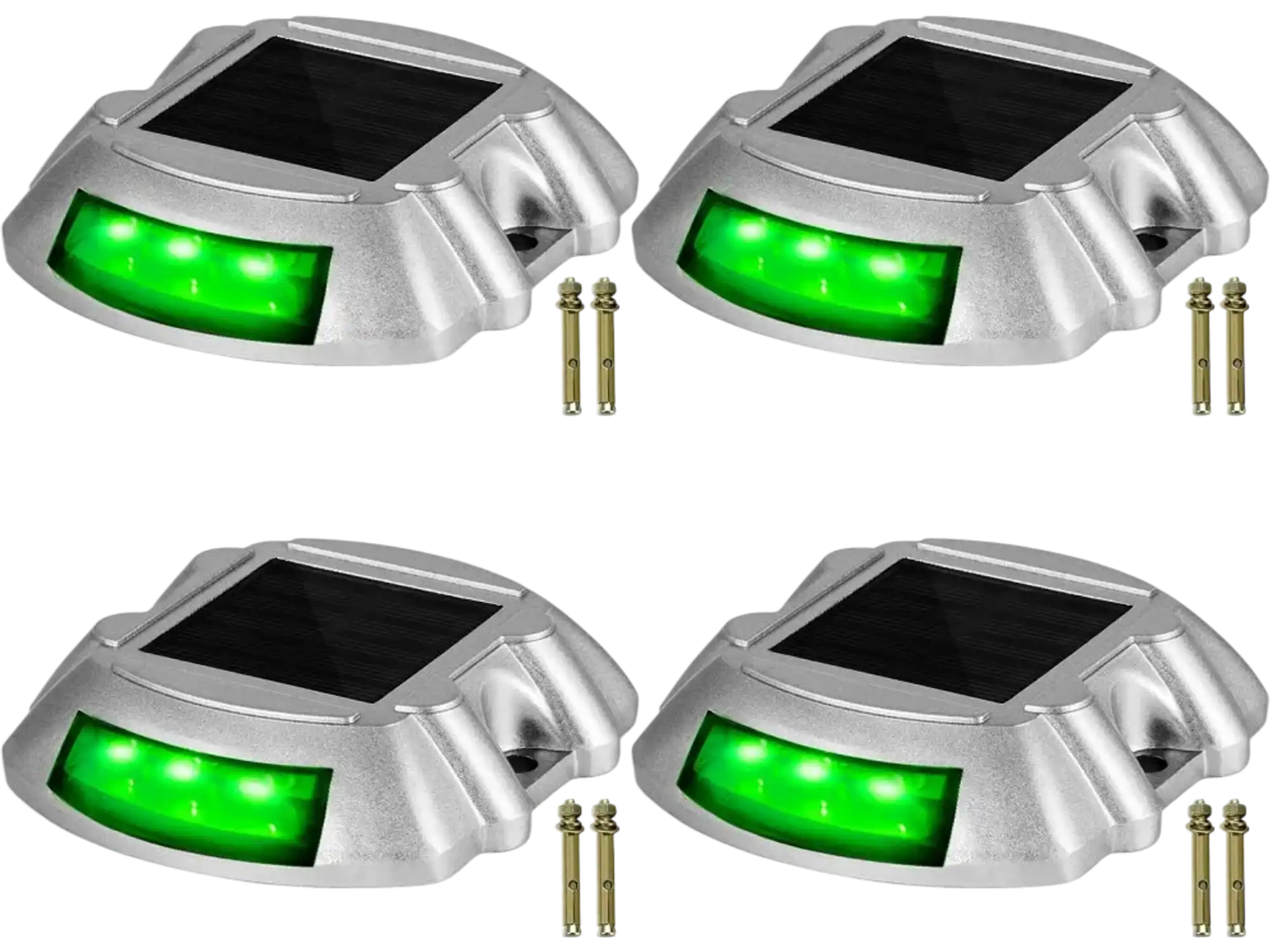 Vevor Driveway Lights 4-Pack Solar Dock Lights Green New – FactoryPure