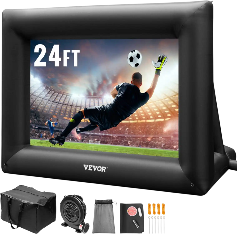 Vevor Inflatable Projector Screen 24' Outdoor Theater Screen New ...
