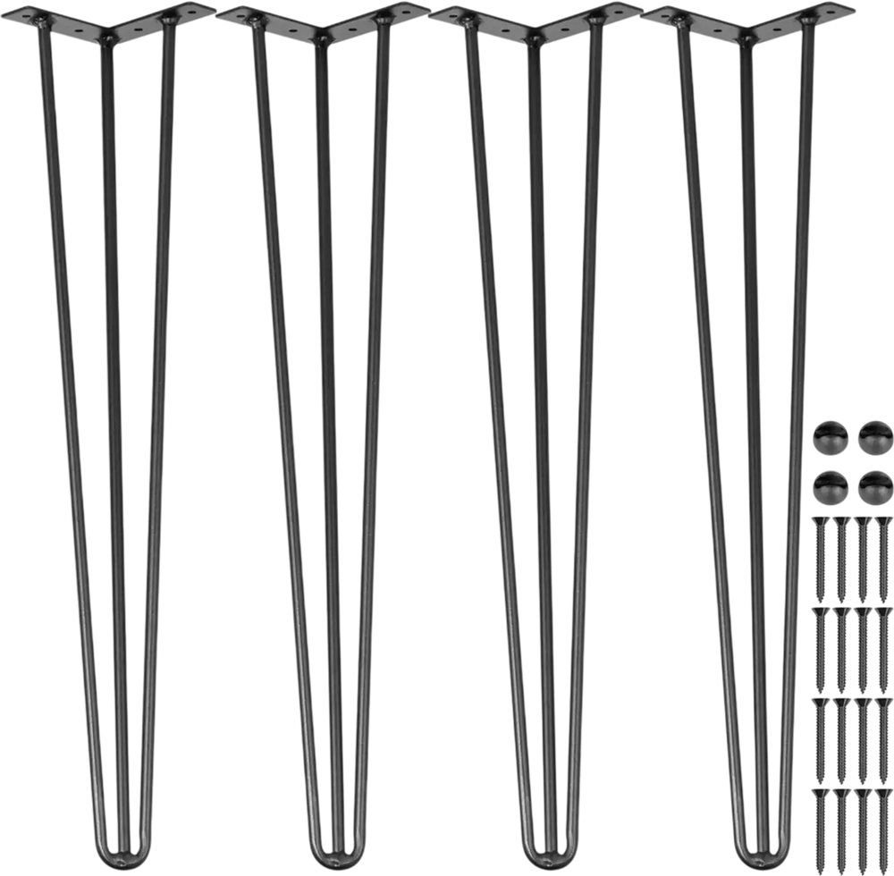 Vevor Hairpin Table Legs 18" Black Set of 4 New – FactoryPure