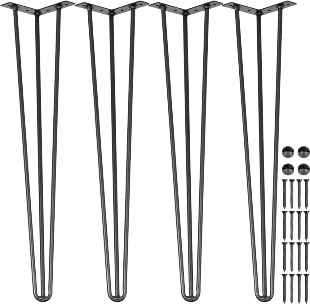 Vevor Hairpin Table Legs 22" Black Set of 4 New – FactoryPure
