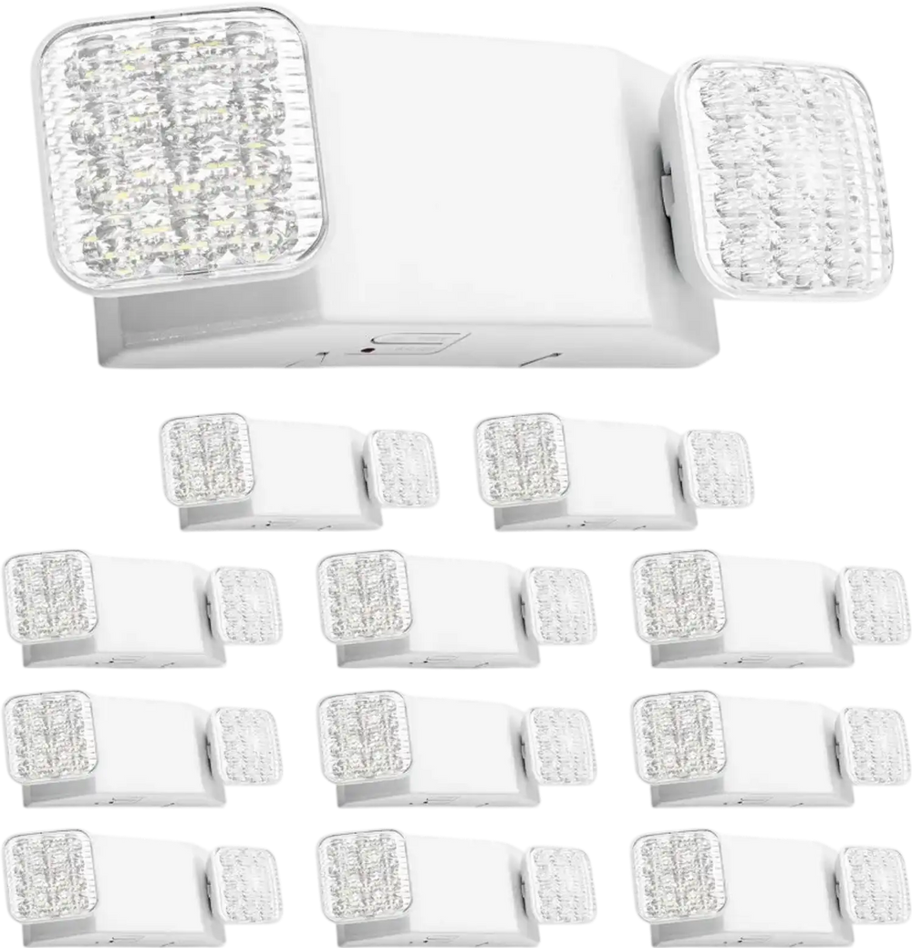 Vevor Emergency Lights 12-Pack Battery Backup Commercial LED Fixtures ...