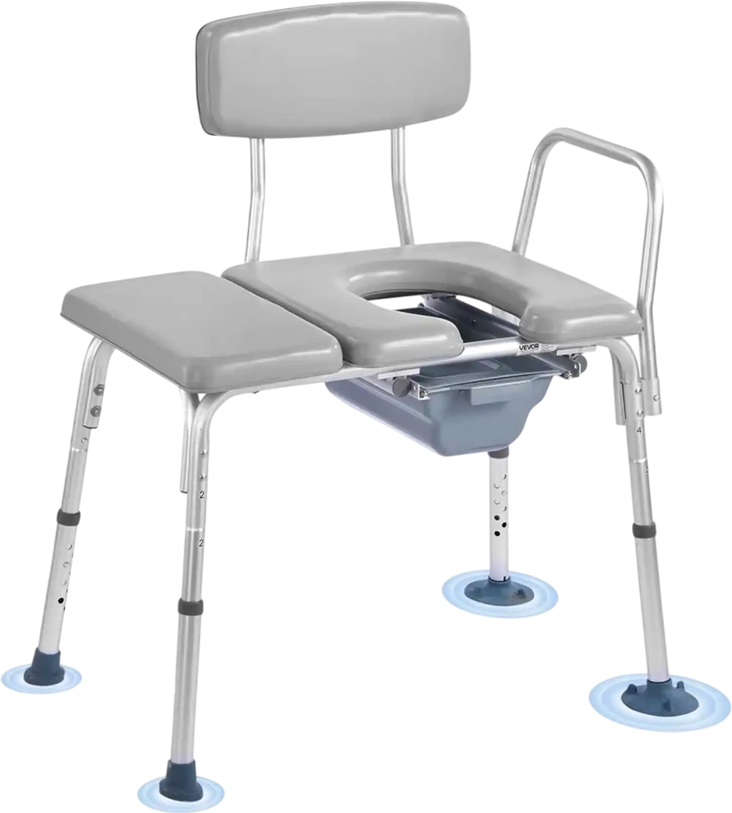 Vevor Commode Chair 4-in-1 Bedside Over Toilet Adjustable Height 500 l ...
