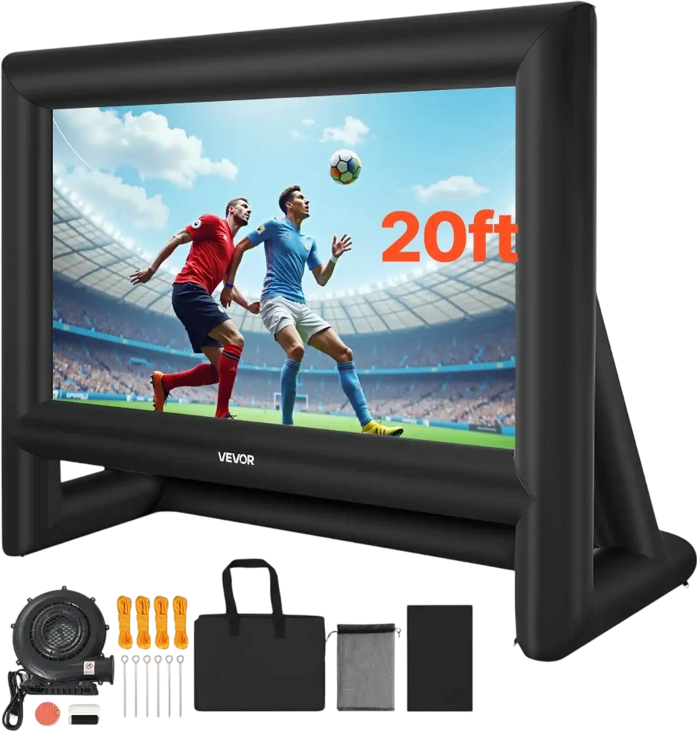 Vevor Inflatable Movie Screen 20' 16:9 Outdoor Projection Screen with ...