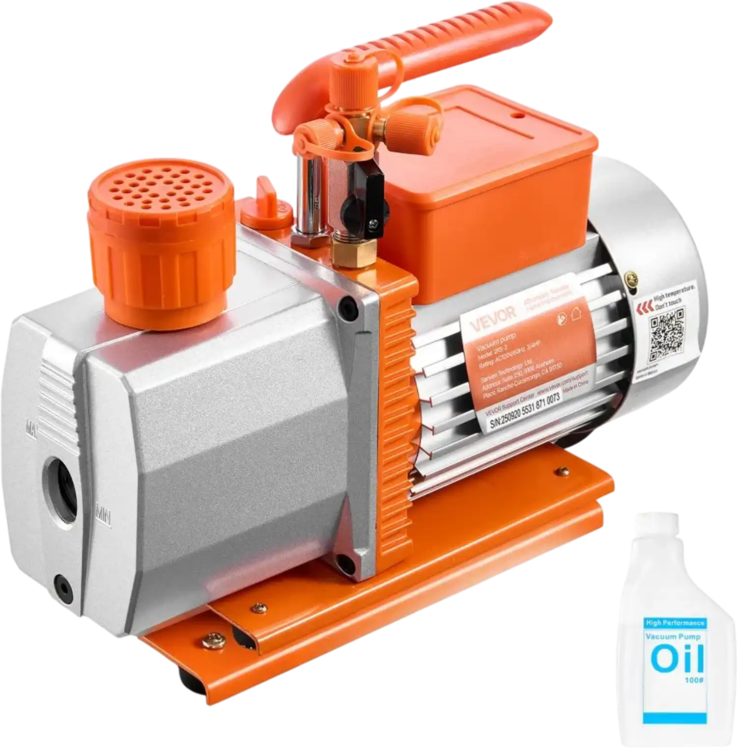 Vevor Vacuum Pump 7 CFM 3/4 HP Two-Stage Rotary Vane AC HVAC Pump New ...