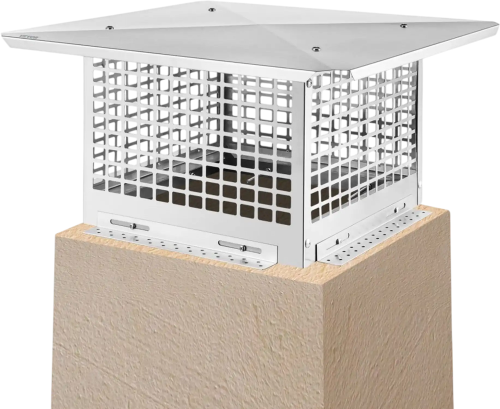 Vevor Chimney Cap 13" x 13" Stainless Steel Fireplace Flue Cover New ...