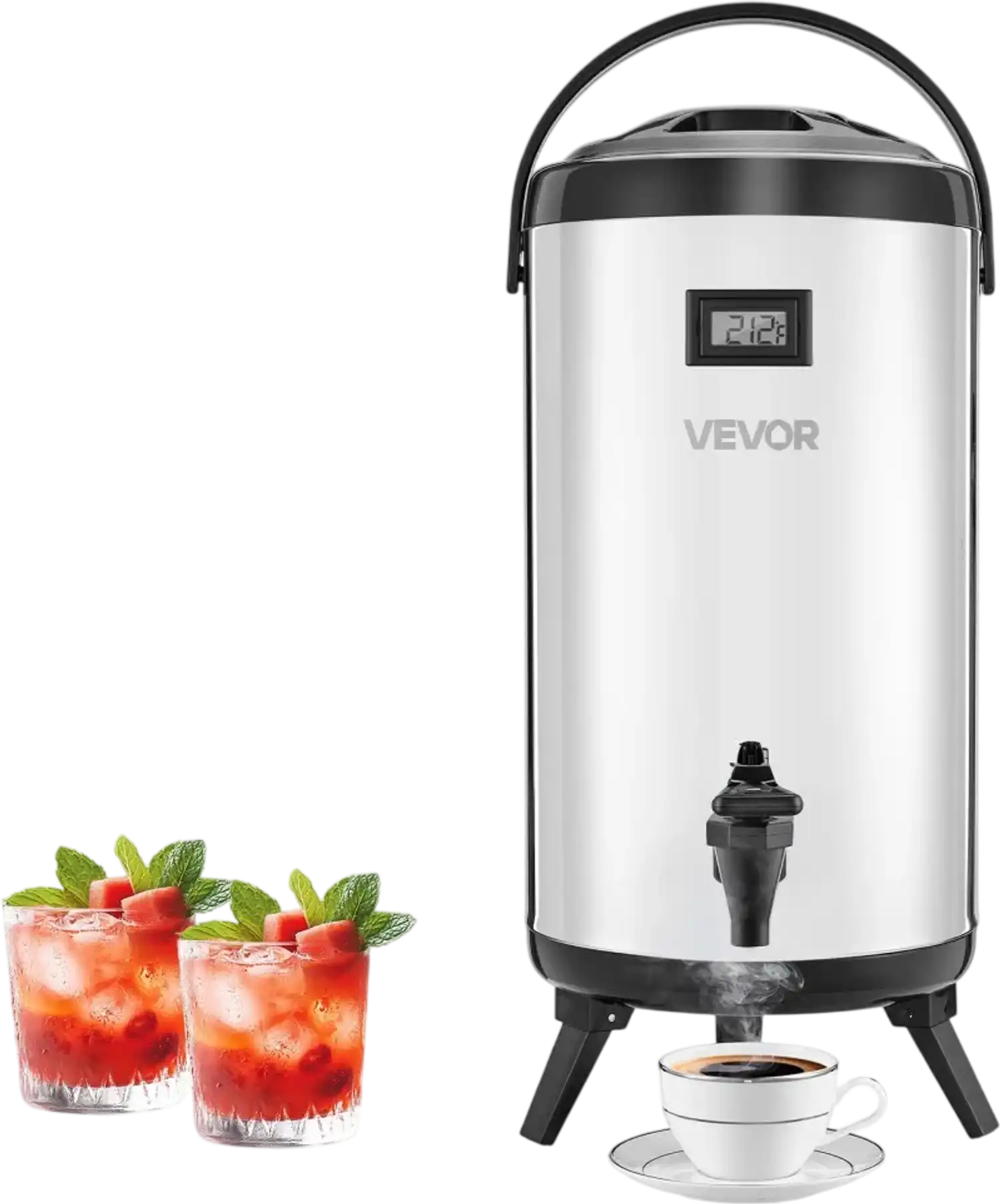 Vevor Insulated Beverage Dispenser 2.4 Gal Stainless Steel Thermal Dri ...