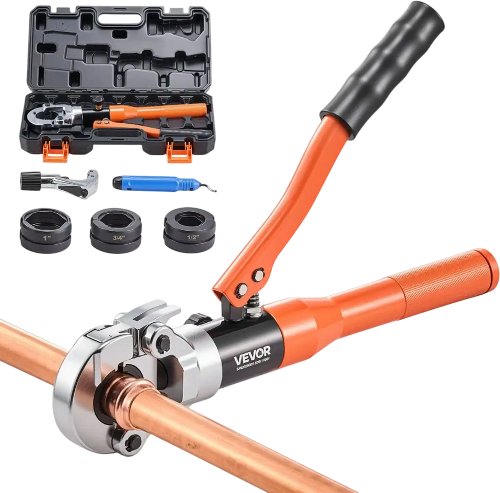 Vevor Copper Pipe Crimping Tool Hydraulic Press Tool with 3 Jaws New ...