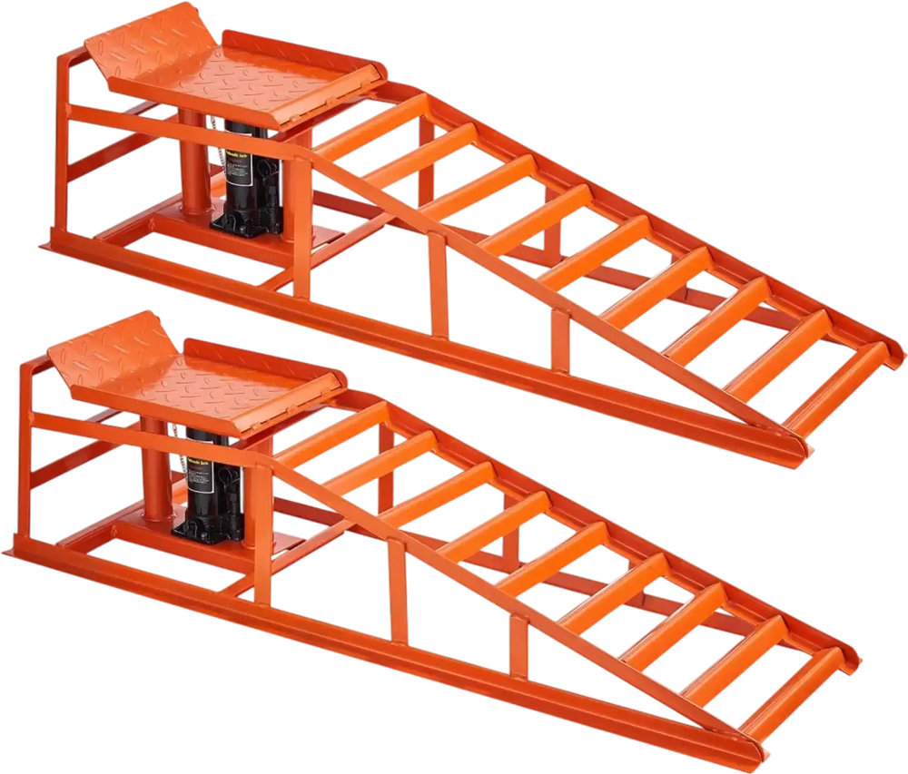 Vevor Hydraulic Car Ramps Heavy Duty 11,000 lbs 2-Pack Adjustable Lift ...