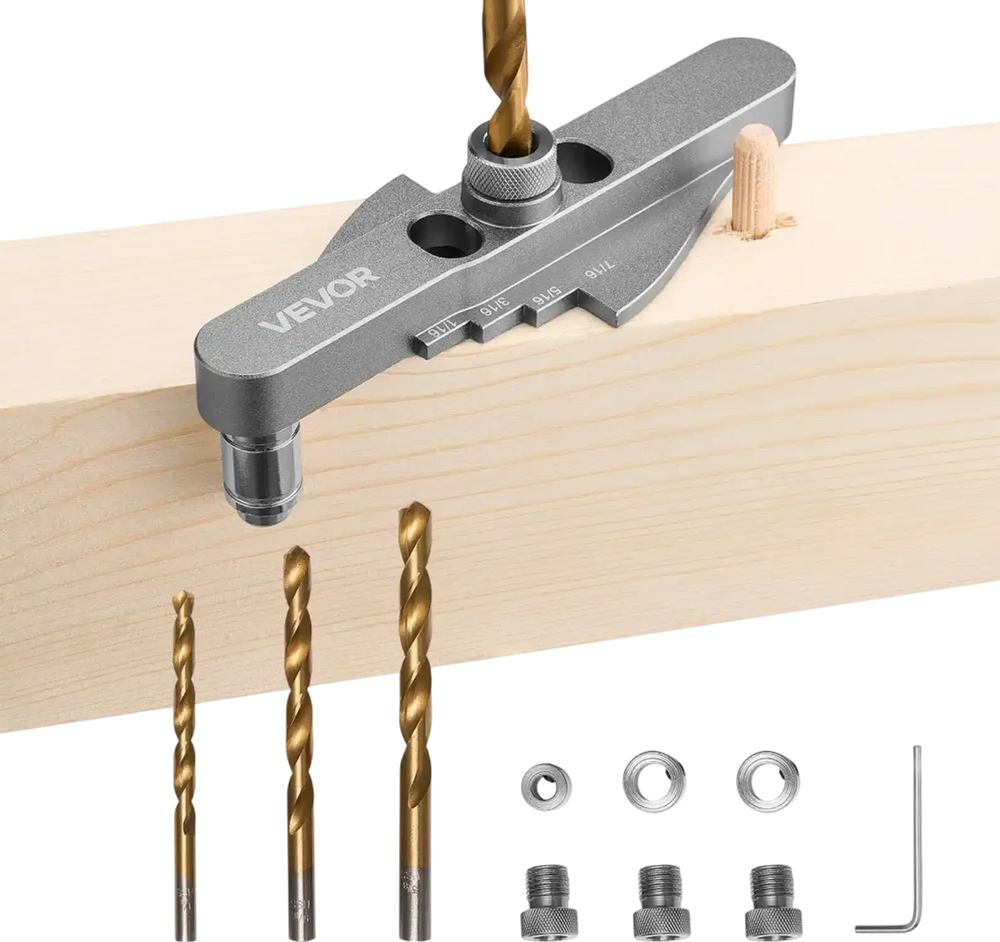 Vevor Doweling Jig Self-Centering Dowel Drill Jig Kit for Woodworking ...