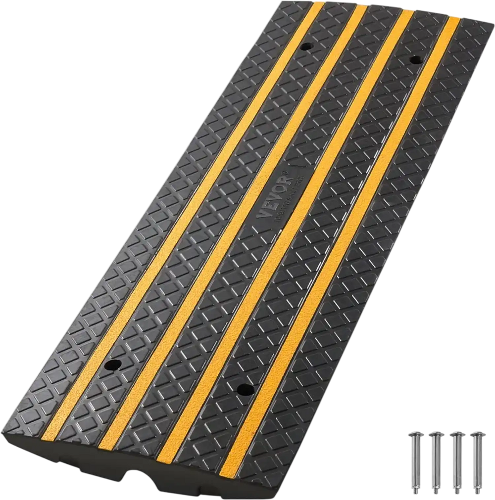 Vevor Curb Ramp Rubber Driveway Threshold 48.8 x 16.1 x 2.6" New ...