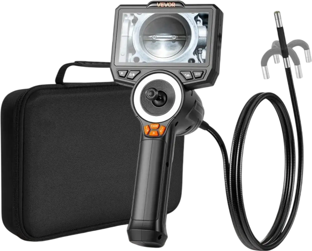 Vevor Borescope 4-Way Articulating Endoscope Inspection Camera with Li ...