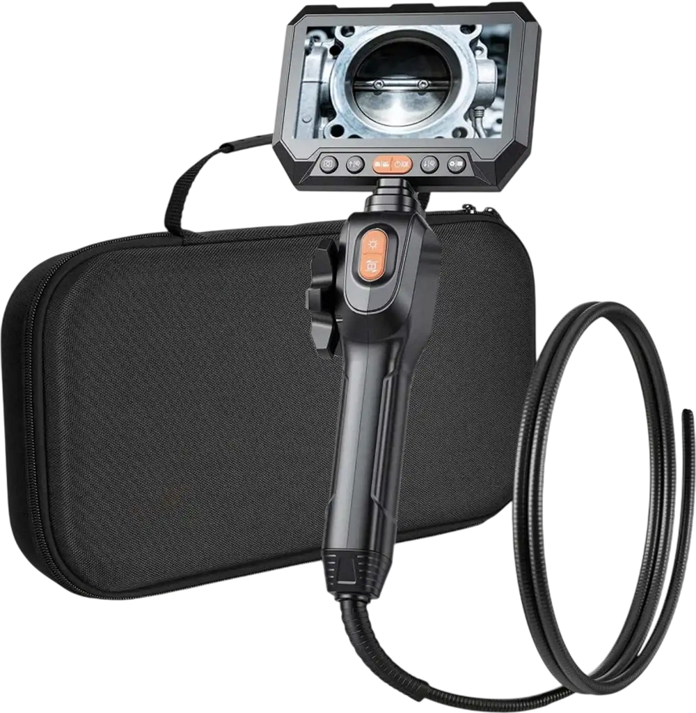 Vevor Borescope 2-Way Dual-Lens Articulating Endoscope Inspection Came ...