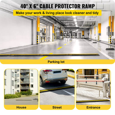 Vevor Cable Protector Ramp 4 Pack 1-Channel Heavy Duty 40" New ...