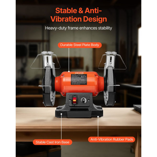 Vevor Bench Grinder 8" Variable Speed Sharpening Grinder New – FactoryPure