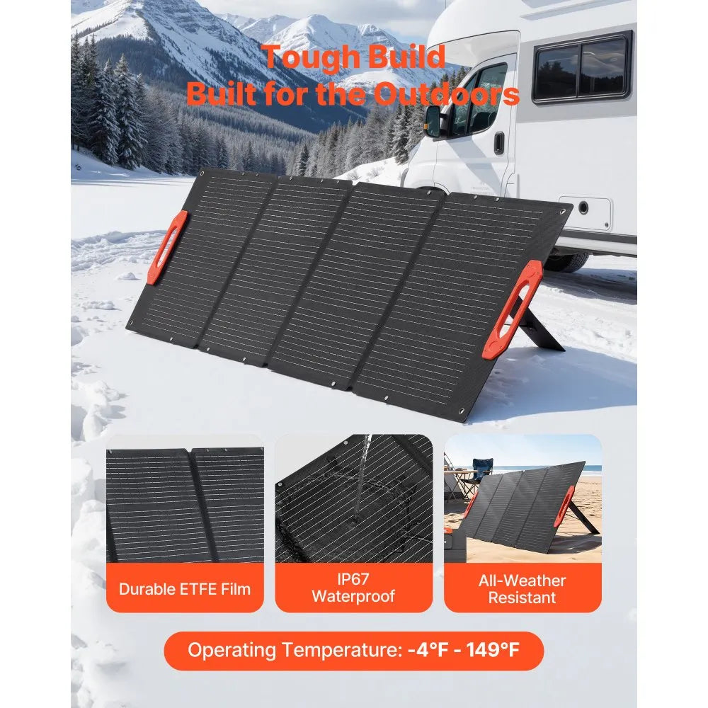 Vevor Solar Panel 150W Foldable Monocrystalline Portable ETFE Charger ...