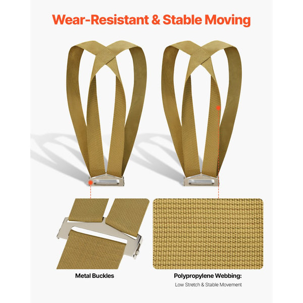 Vevor Moving Straps 2-Person Lifting and Moving System 1000 lbs New ...