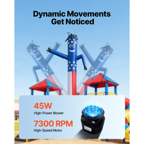 Vevor Inflatable Tube Man 6' Wacky Waving Dancing Tube Guy with Blower ...