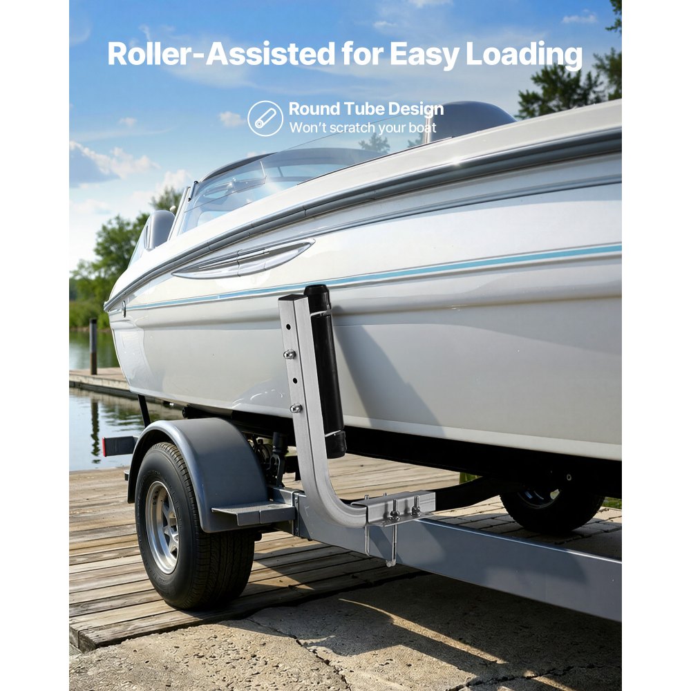 Vevor Boat Trailer Guides Adjustable Roller Guide-Ons for V-Hull Boats ...